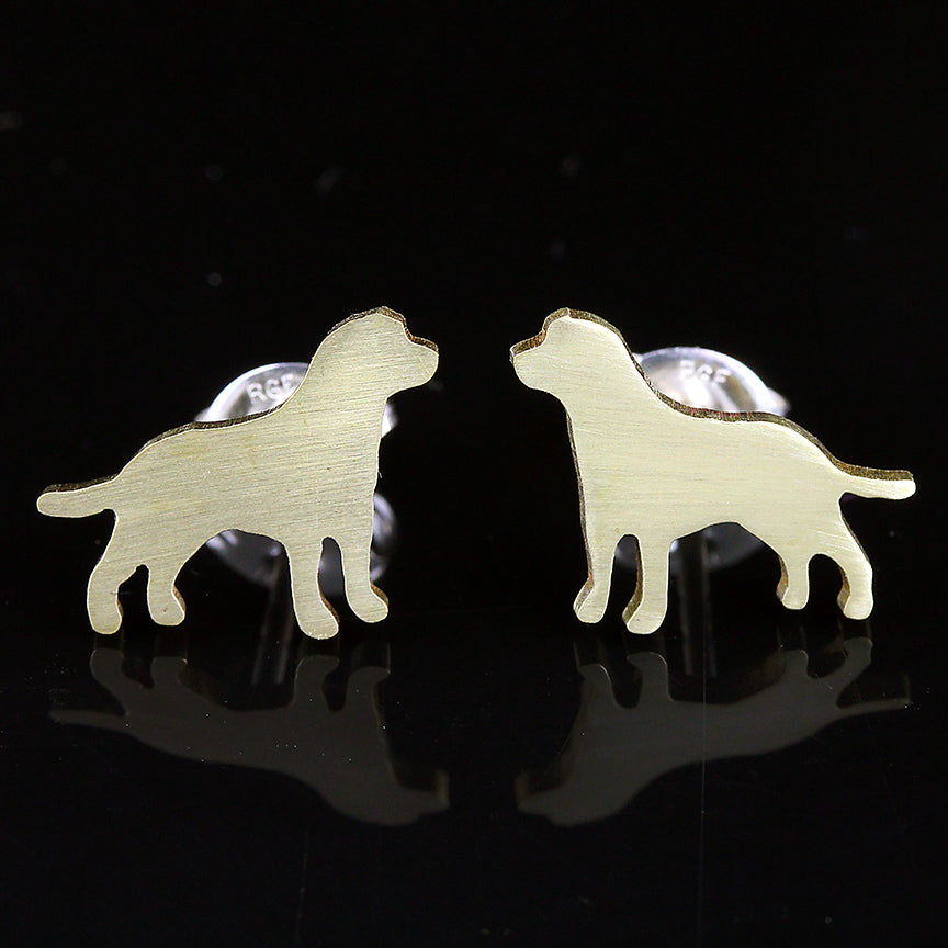 Yellow Labrador Retriever Brass Stud Earrings - Cute Lab Jewelry ...