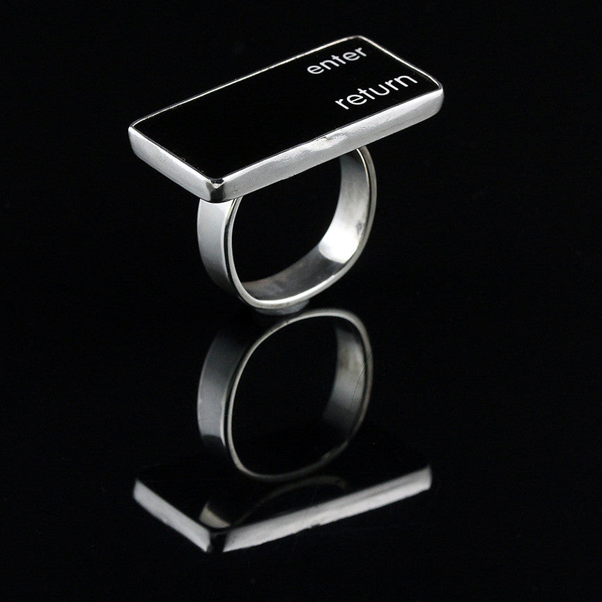 Enter Return Computer Key Ring - Sterling Silver Macbook Key Jewelry ...
