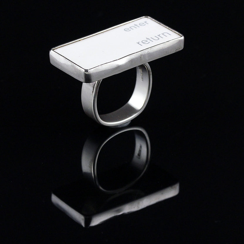 Enter Return Computer Key Ring - Sterling Silver Macbook Key Jewelry ...